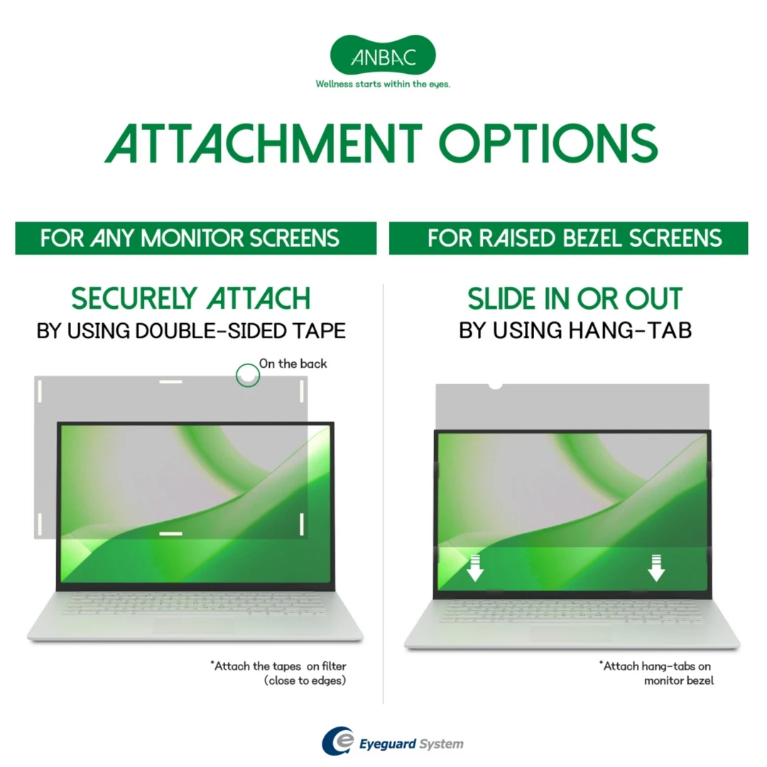 Anbac Laptop Privacy Screen Shield/anti Glare Computer Privacy Screen ...