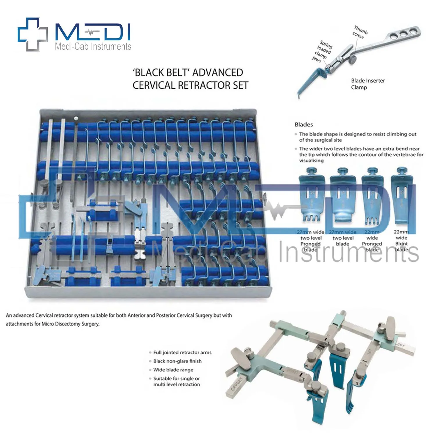 Advanced Orthopedic Titanium Black Belt Retractor Surgical Instrument ...