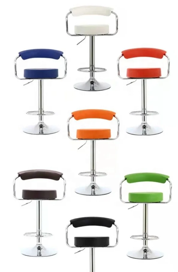 2022流行的现代旋转可调聚氨酯皮革厨房柜台凳椅 - Buy 厨房吧台椅,皮革吧椅,可调吧椅 Product on Alibaba.com