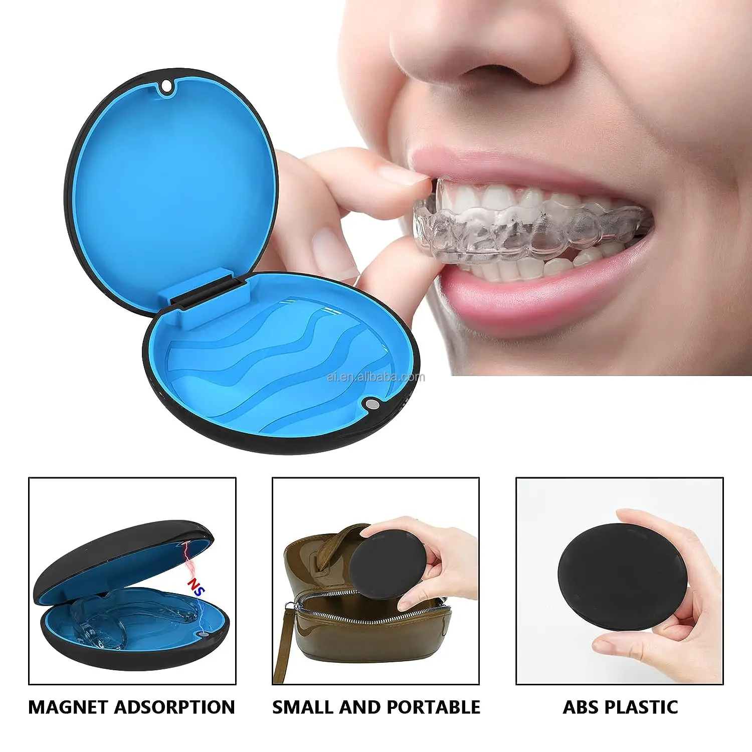 Plastic Orthodontic Customized Retainer Box Colorful Storage Box ...