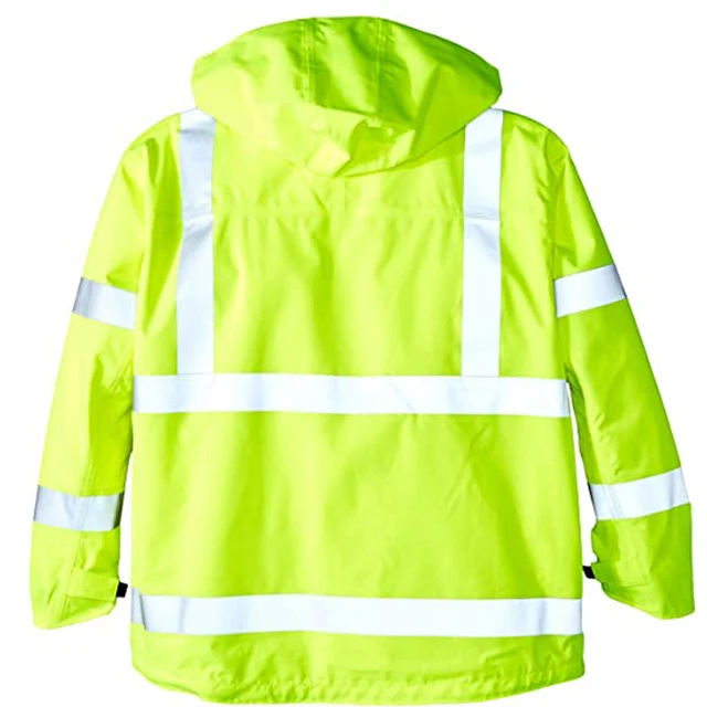 Reflective Hi Vis Class 3 Waterproof Rain Safety Winter Jacket Ultimate ...