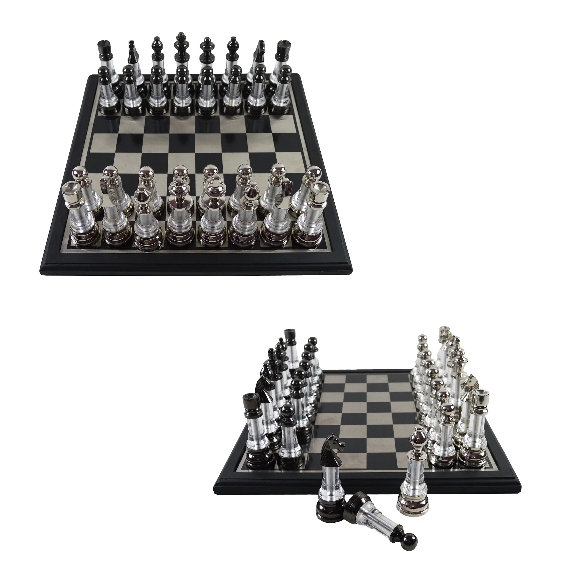 Tableware Mind Game Royal Metal Chess Set With Shiny Finishing Design ...