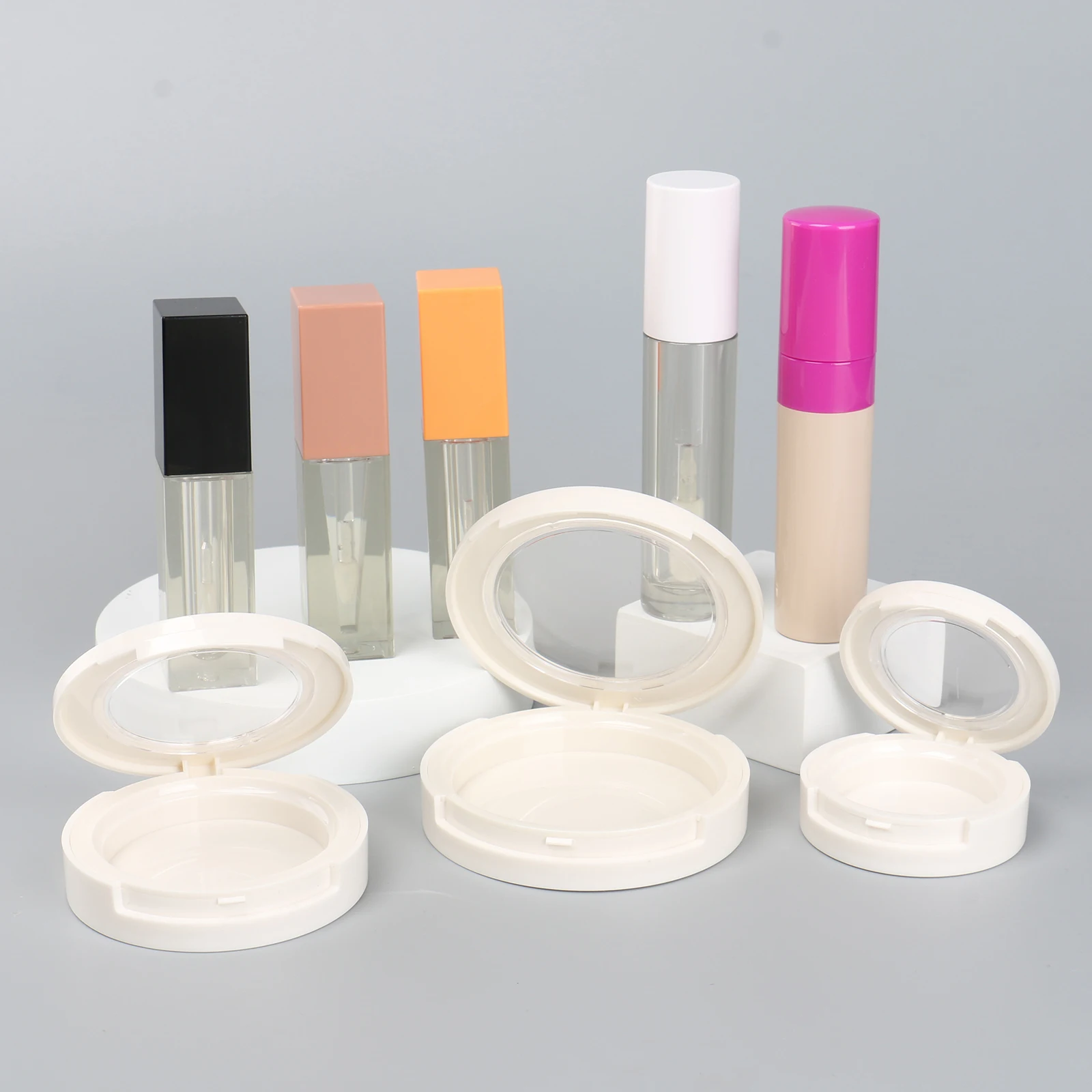 Biodegradable Square Lip Gloss Tube Powder Jar Plastic Packaging Pcr ...