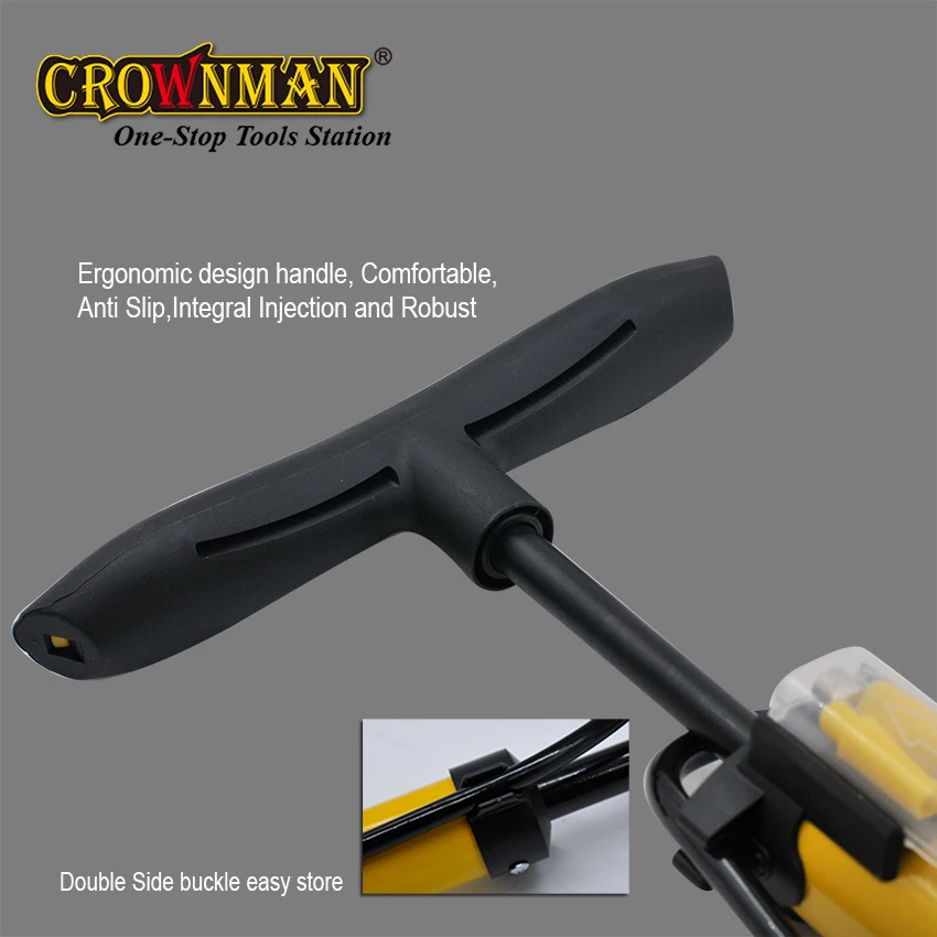 CROWNMAN Bicycle Tire Inflator with Barometer - Reliable