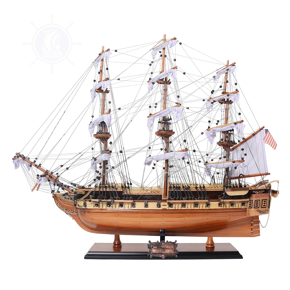 Uss Constitution Model Ship Medium Handcrafted Wooden Replica With ...