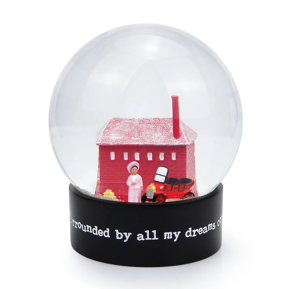 Red Building House Pink Lady Water Snowball Souvenirs Luxury Customise ...