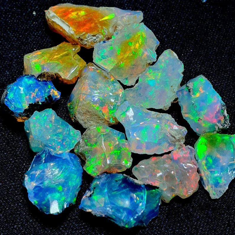 Uncut Opal Rough Gemstone - Play Fire Opal Jewelry Making