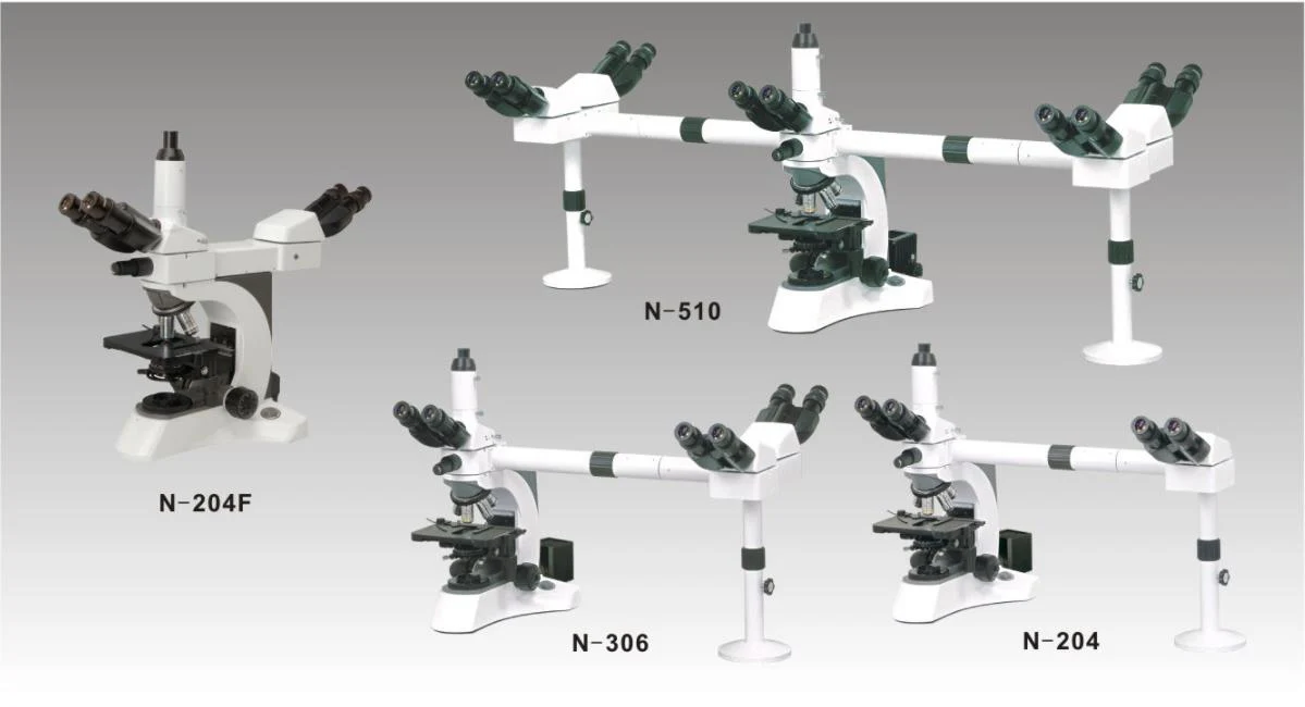 5 Head Multi Viewing Teaching Infinite Optical Biological Microscope ...
