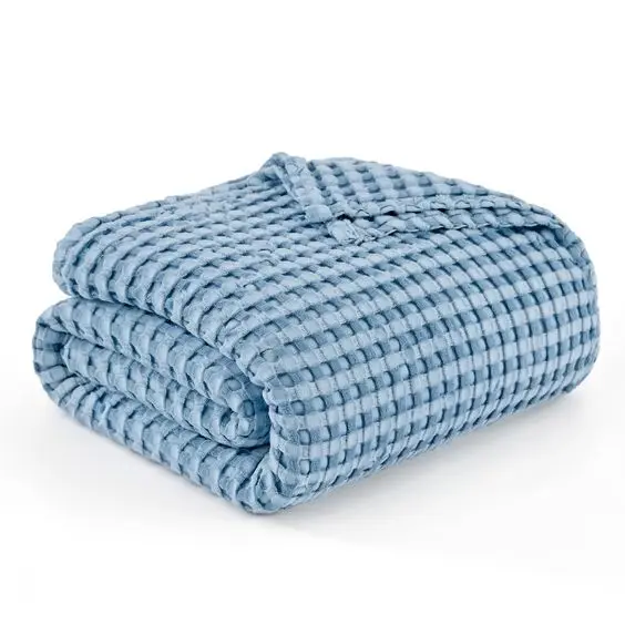 Alibaba.com: 100% Cotton Waffle Blanket, Vintage Plaid Style, Soft Lint ...