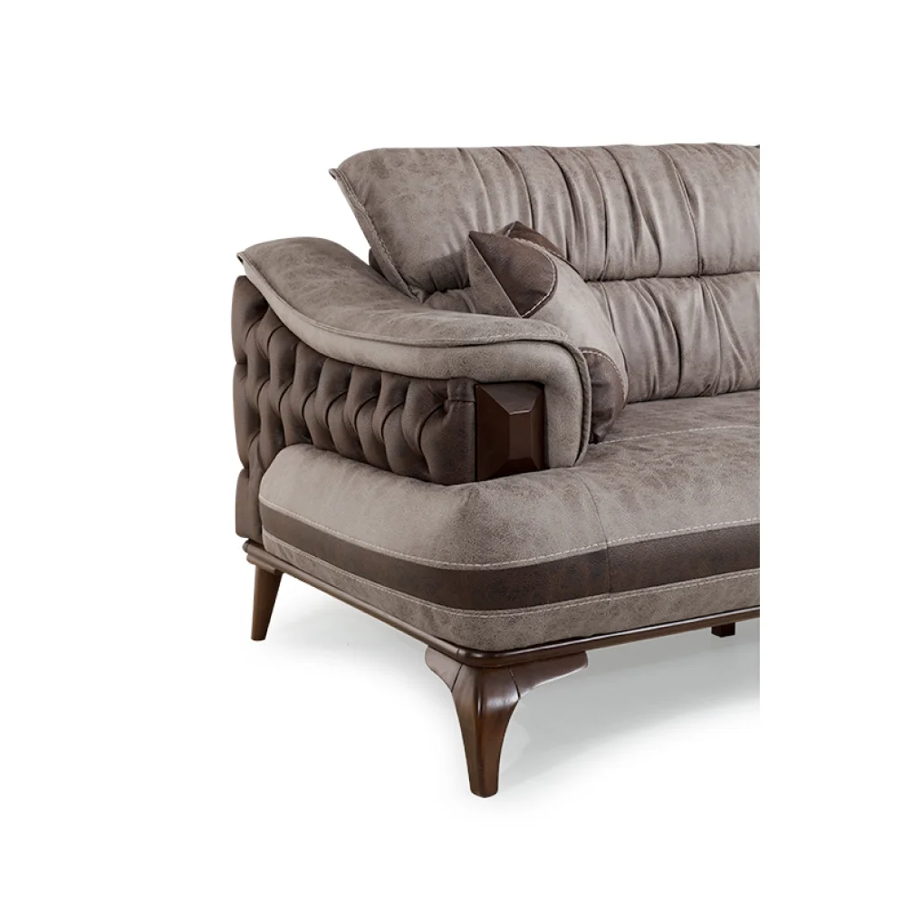 Pera Sofa Set Best Price Furnishings Comfortable Armchair Living Room Wooden Material Sofa Cream ...