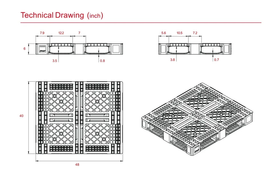 Pallet Recycled Black No Rim 100% Warehousing Transportation Medical ...