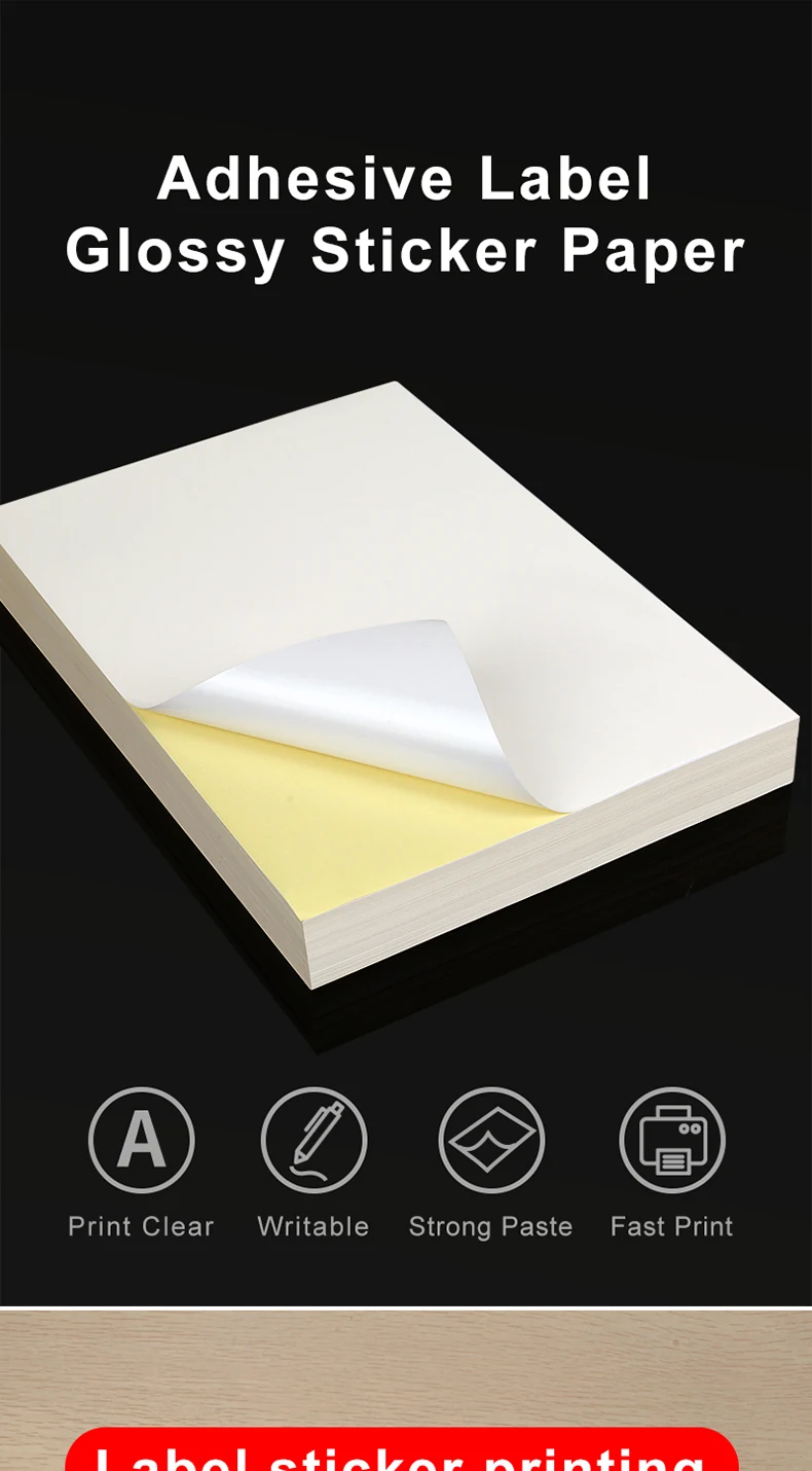 Papier Photo Autocollant - 150g A3 A4 Adhesive Label Glossy