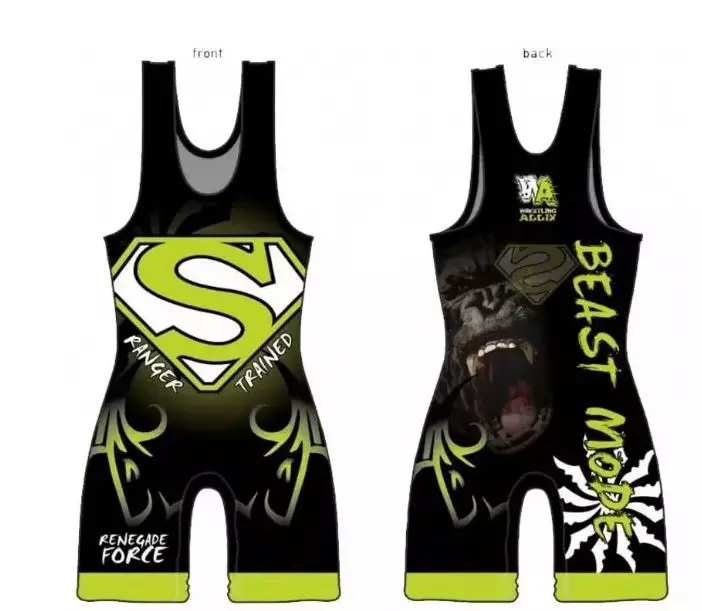 100% Spandex Wrestling Singlets One Piece Tops Customize Wrestling ...