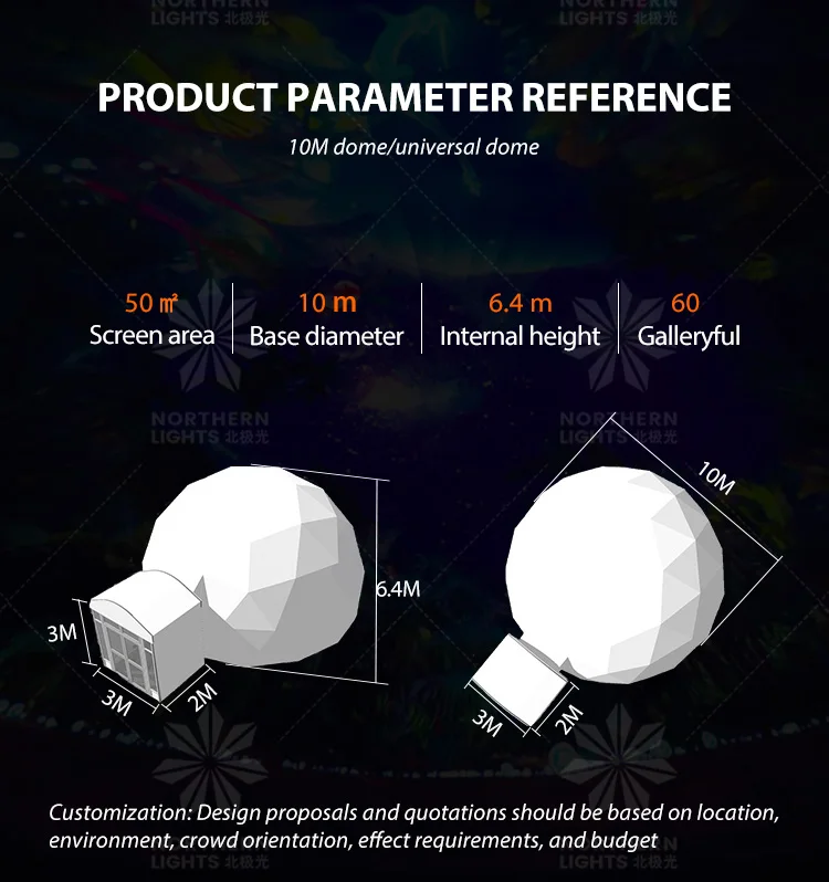 Customized Aluminum 360-Degree Dome Projection Theater