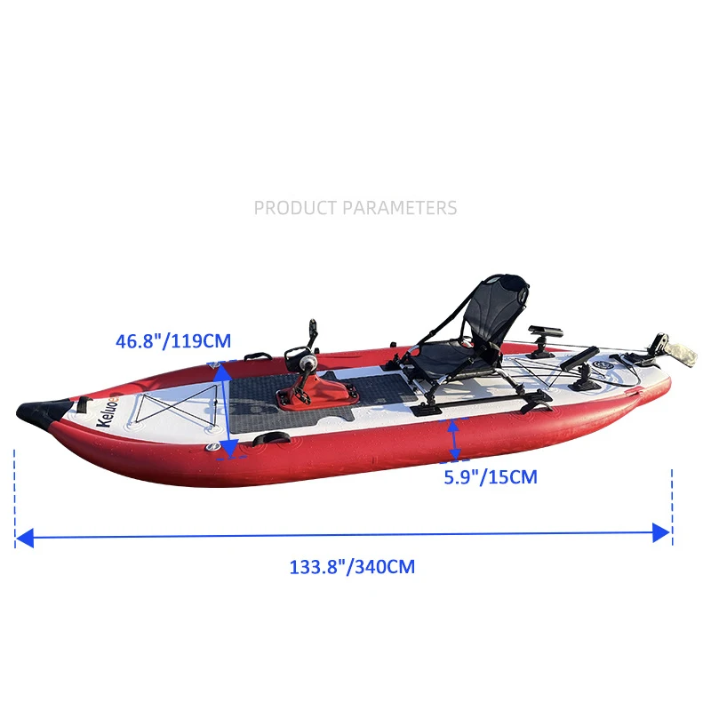 Cheap PVC Foot Pedal Drive Canoe Boat Single Fishing Inflatable Pedal Kayak