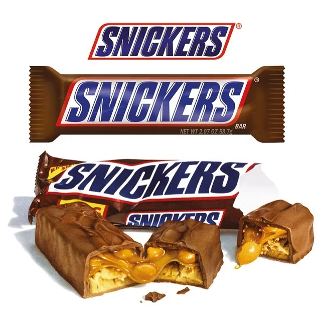 Hot Snickers Peanut Sandwich Chocolate Bar 24*51g Energy Bar Boxed ...