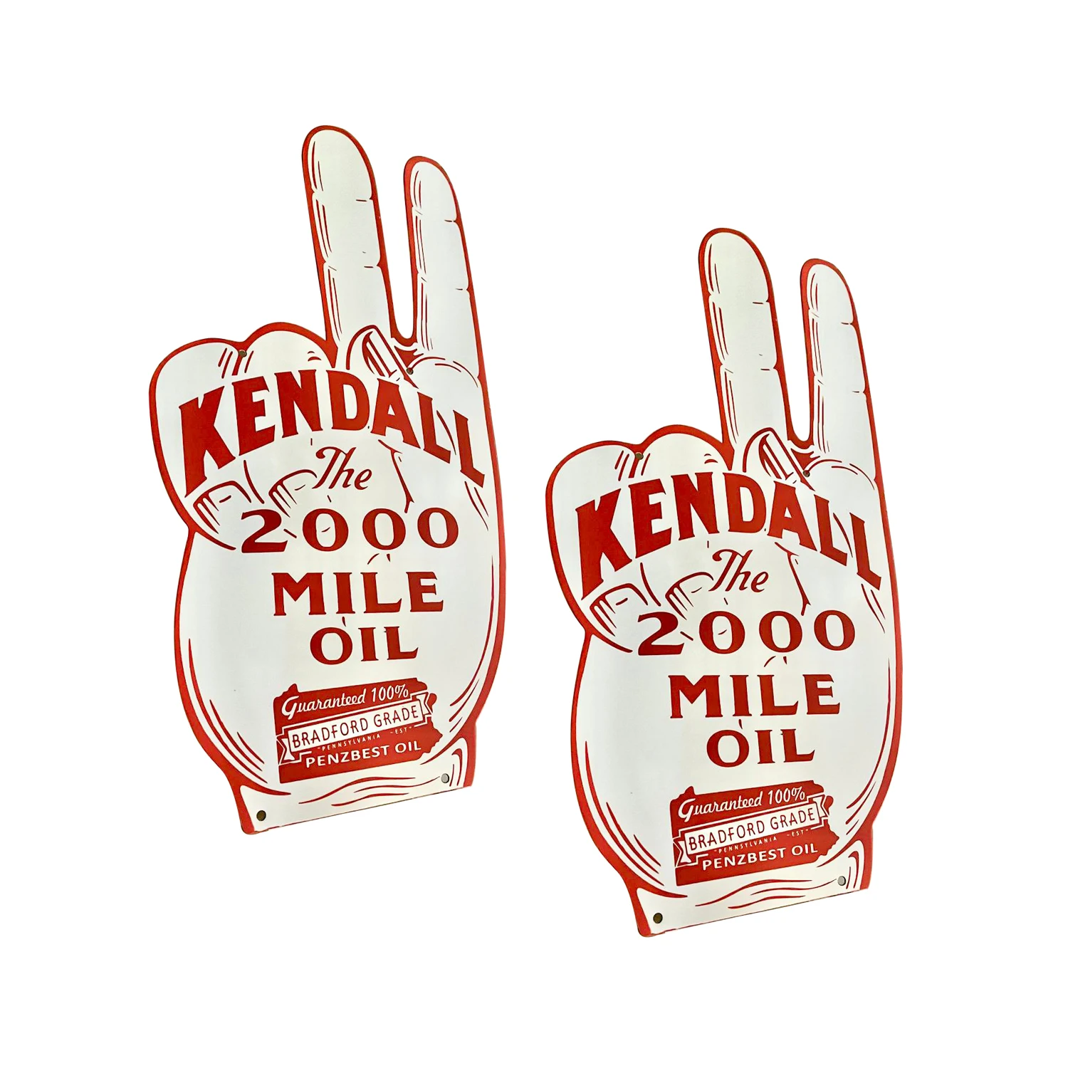 Porcelain Flange Signs Double Sided Custom Metal Crafts High Durable ...