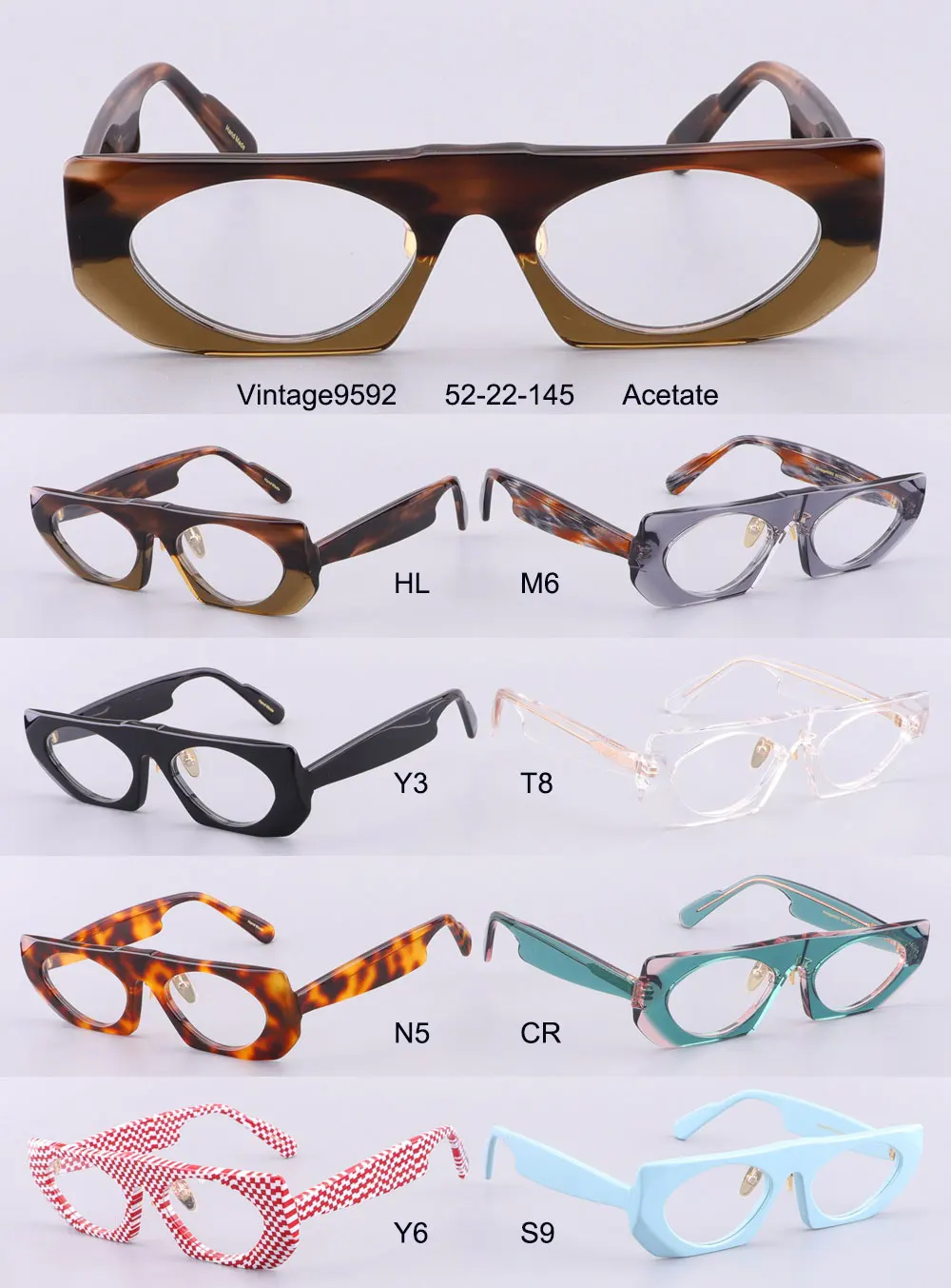 Custom Logo Vintage Retro Eyeglass Frames for Men Women Spectacles ...