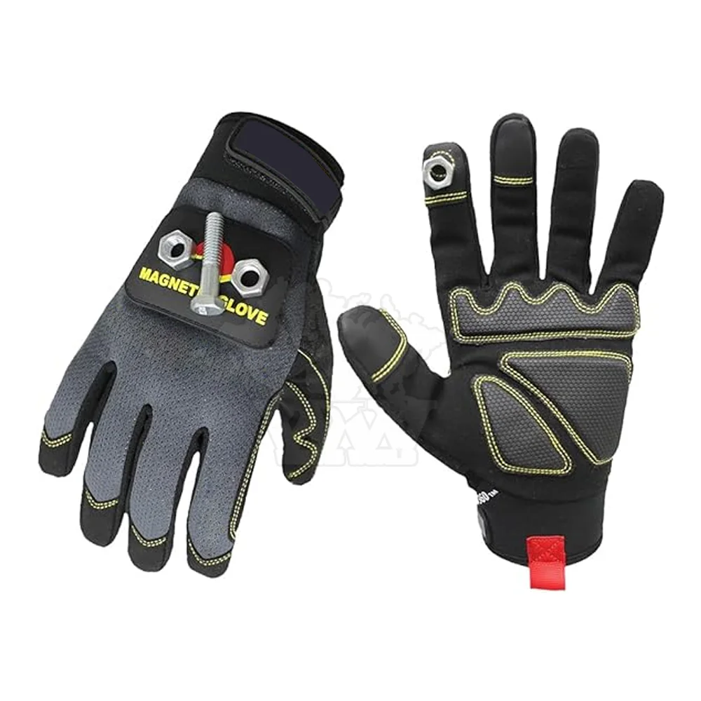Construction Safety Leather Magnate Gloves Wholesale Cheap Breathable ...