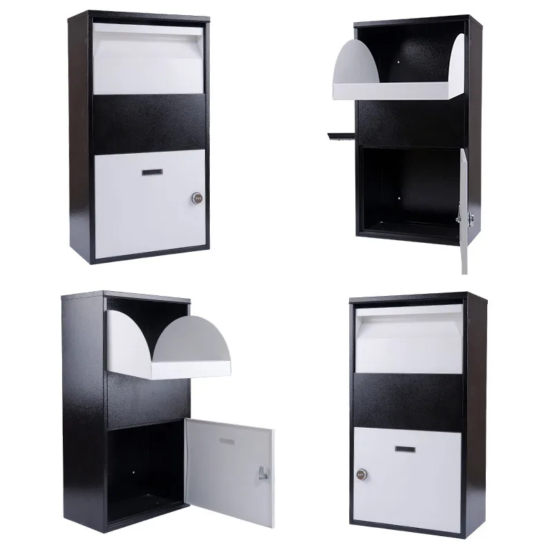 Lockable Wall Mounted Mailboxes Letterboxes Stainless Steel Metal ...