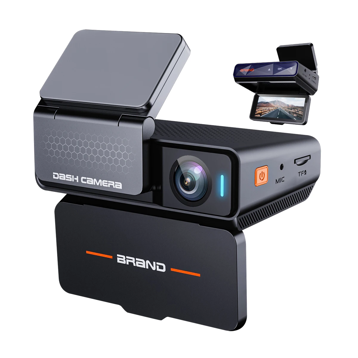 4K car black box Dashcam 4g Car Camera with 3.2'' Screen Loop Recording ...