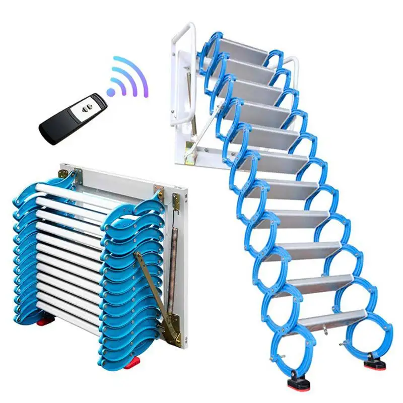 Outdoor Wall Mounted Telescopic Staircase Manual Folding Staircase ...