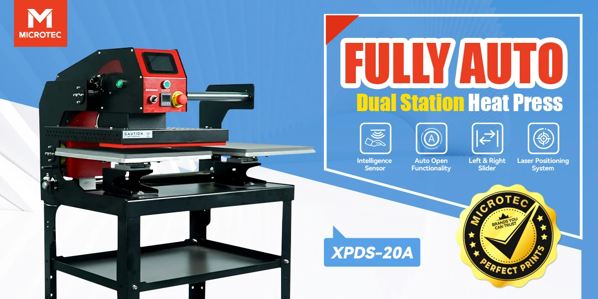 XPDS-20 Dual-Station Heat Press - Precision & Efficiency