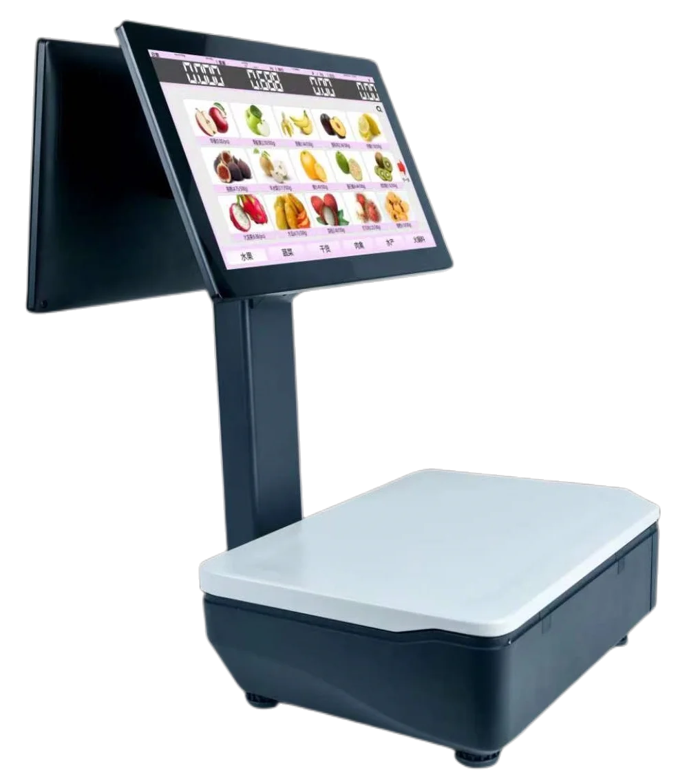 Ai Recognition Scale All in One Pos System Touch Screen Scale With 80mm ...