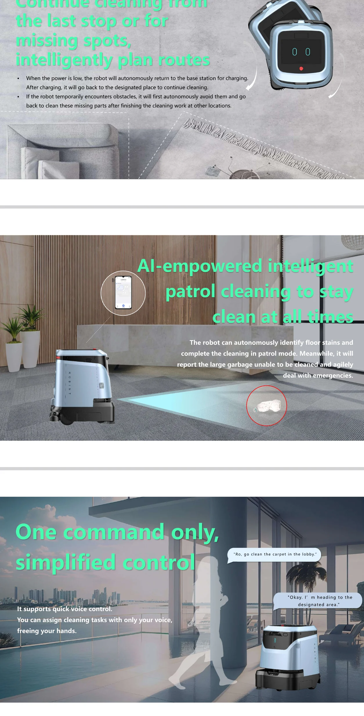 Driverless Intelligent Cleaning Robot: Automatic Vacuum Mop Cleaner for ...