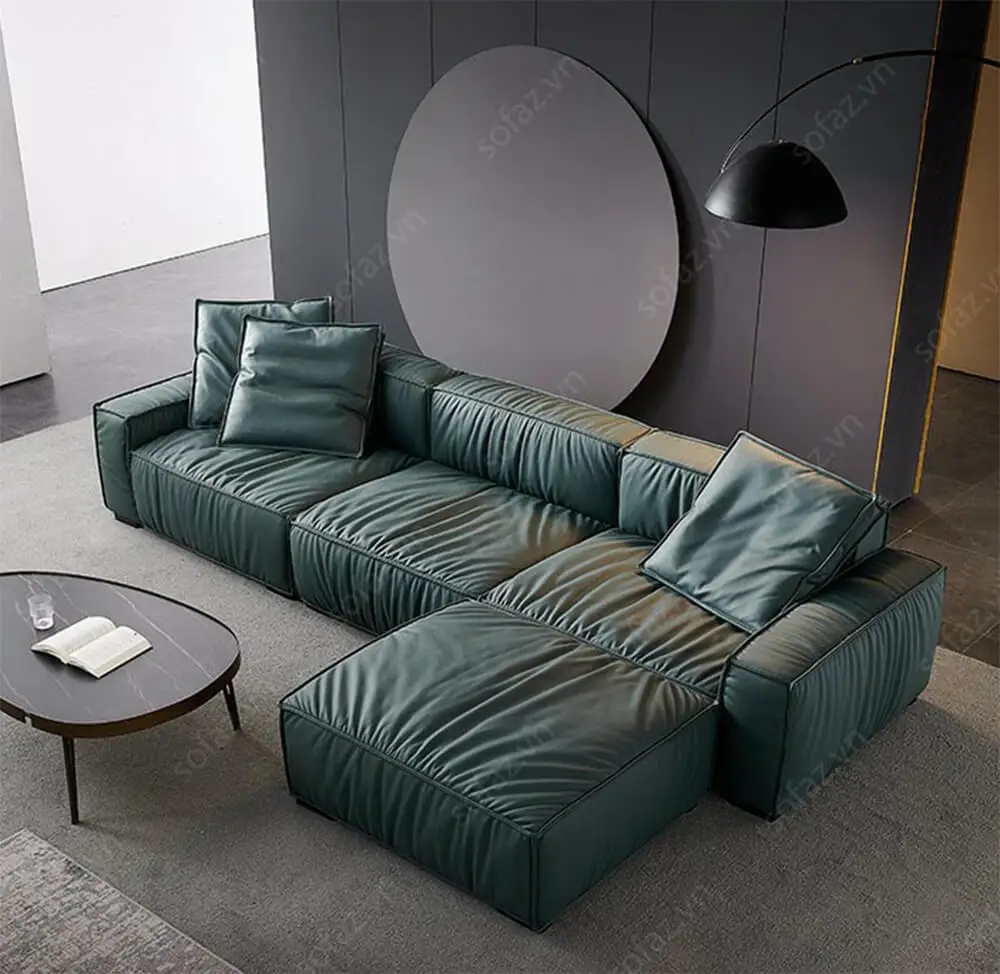 High Quality Leather Living Room Corner Sofa With Modern L-shaped ...