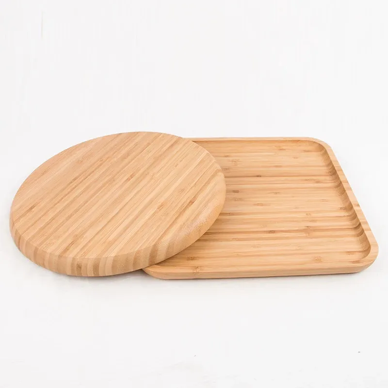 Eco-friendly Bamboo Dinner Plates - Customizable & Stylish