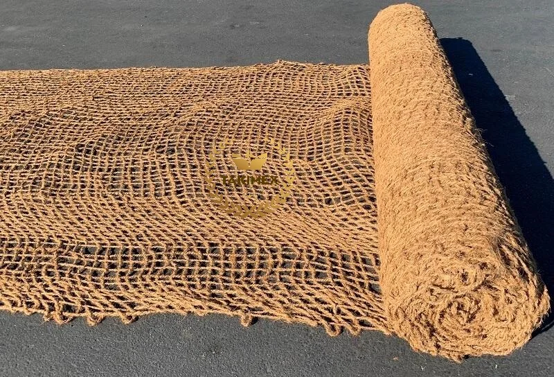 400g/m2 Rolled Erosion Control Coir Net 2x25m Customized Size Strong ...