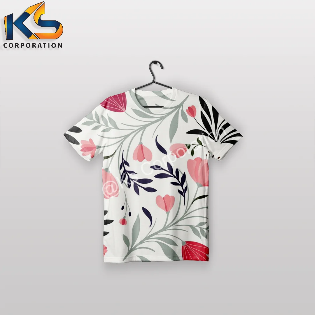 Custom All Over Full Sublimation Printing 100% Polyester Tshirt Hot ...