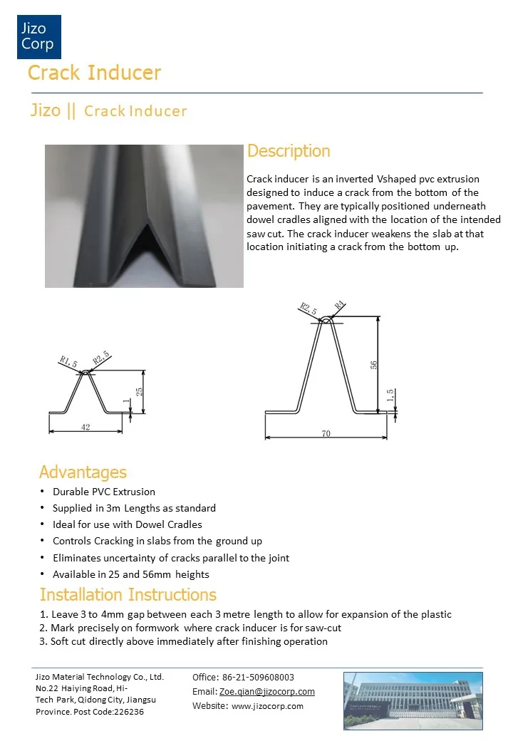 25 Mm 56 Mm Height V-shaped Durable Pvc Extrusion Base Ground Crack ...