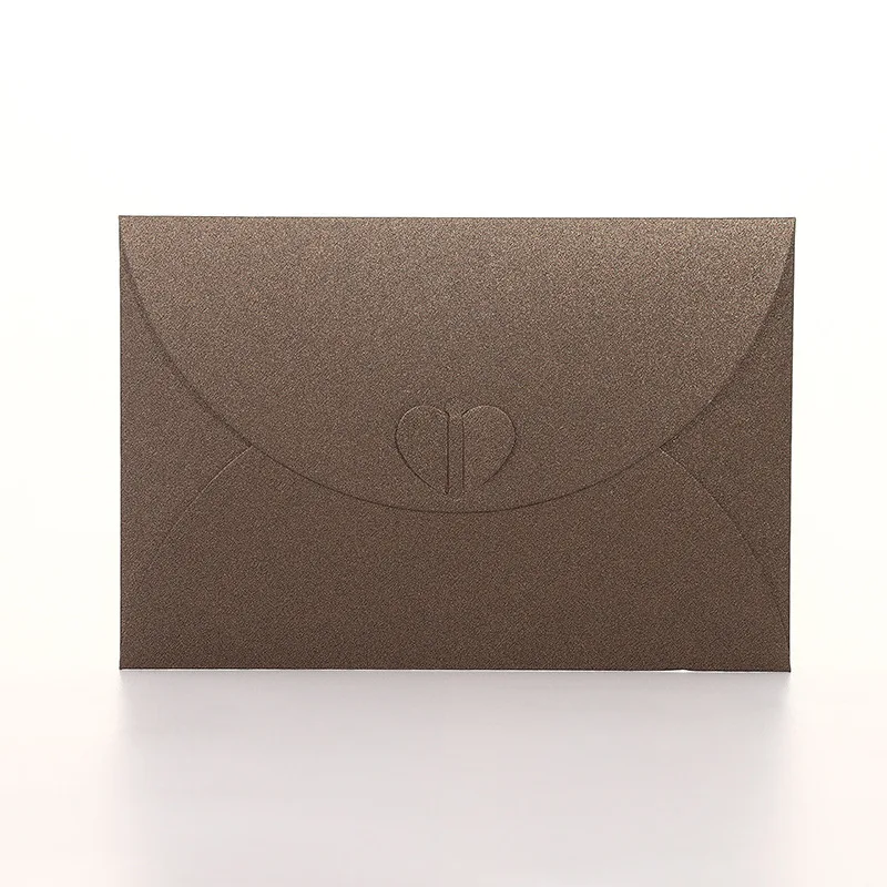 Colored Heart Buckle Kraft Paper Envelopes Luxury Pearl Paper Envelopes ...