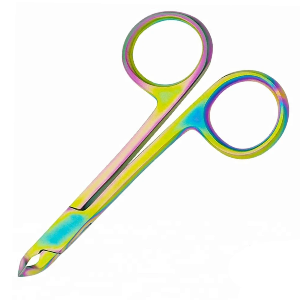 German Stainless Steel Sharp Edge Nail Scissor Curved Blade Dead Skin ...