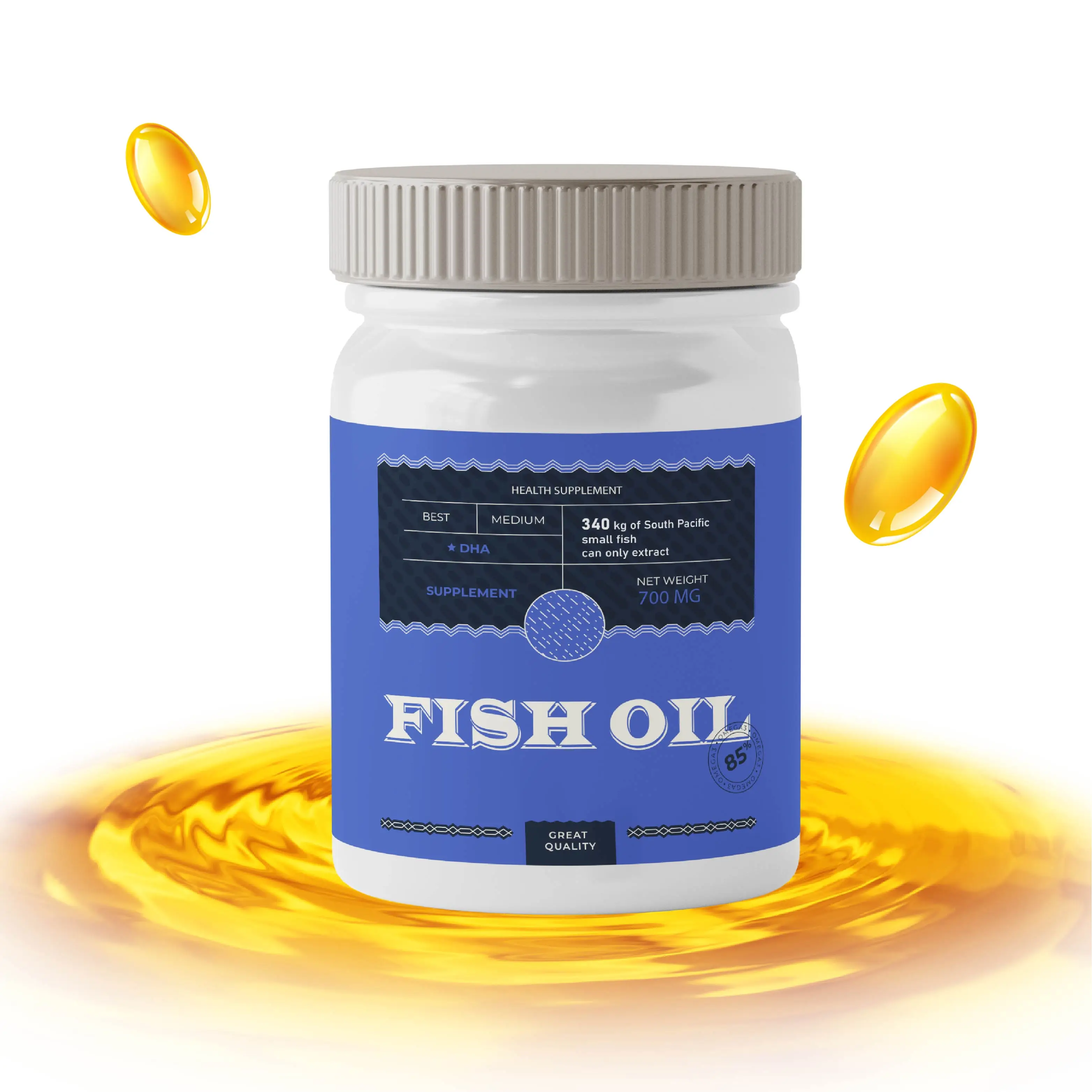 Fish Oil Omega 3 1000mg Softgel Capsules Healthcare Supplement For ...