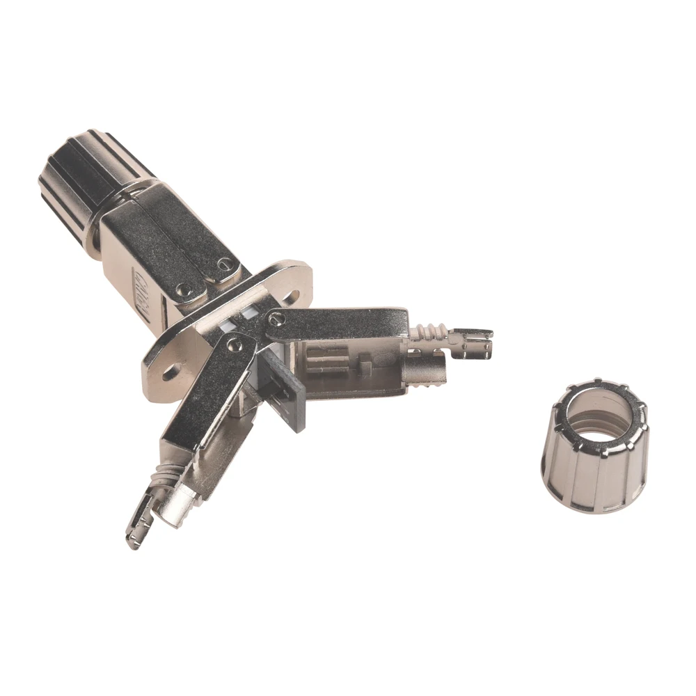Tool-free RJ45 Connector - Shielded CAT6A Field Termination