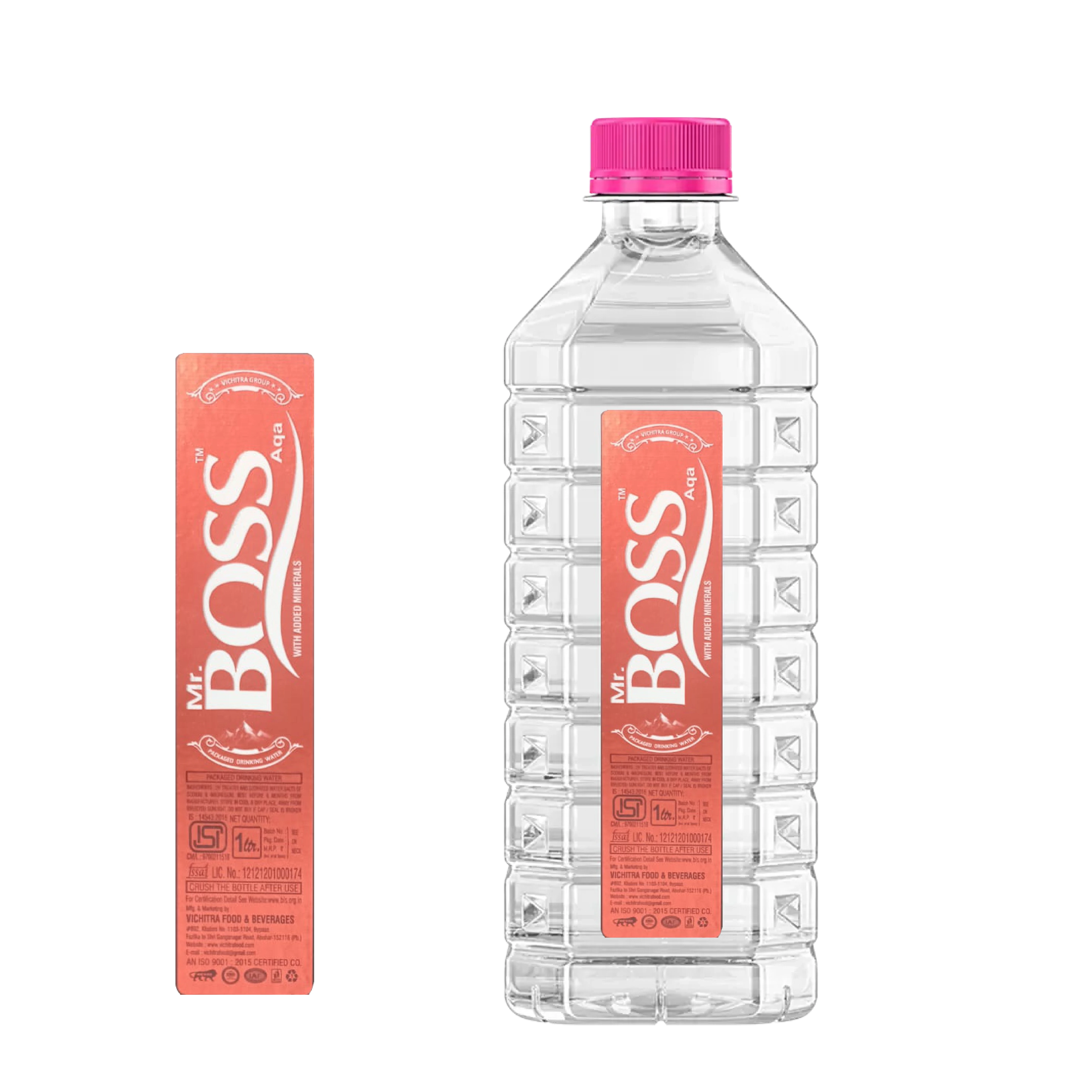 White Square Water Bottle Sticker Label (250ml/500ml/1 Ltr) - Buy ...