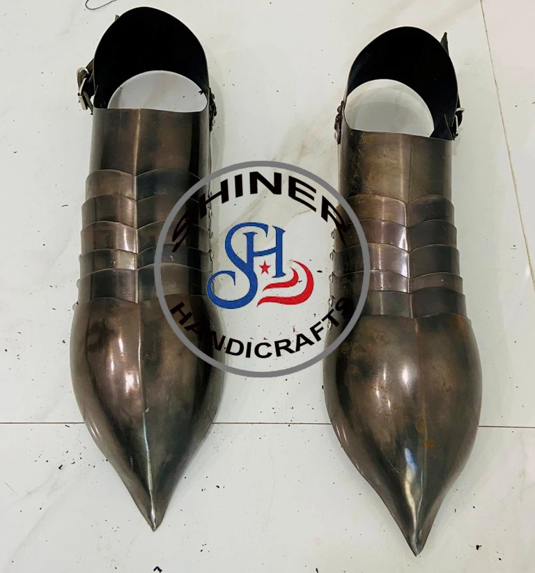 Medieval Gothic Steel Knight Armor Shoes Cosplay Halloween Wearable ...