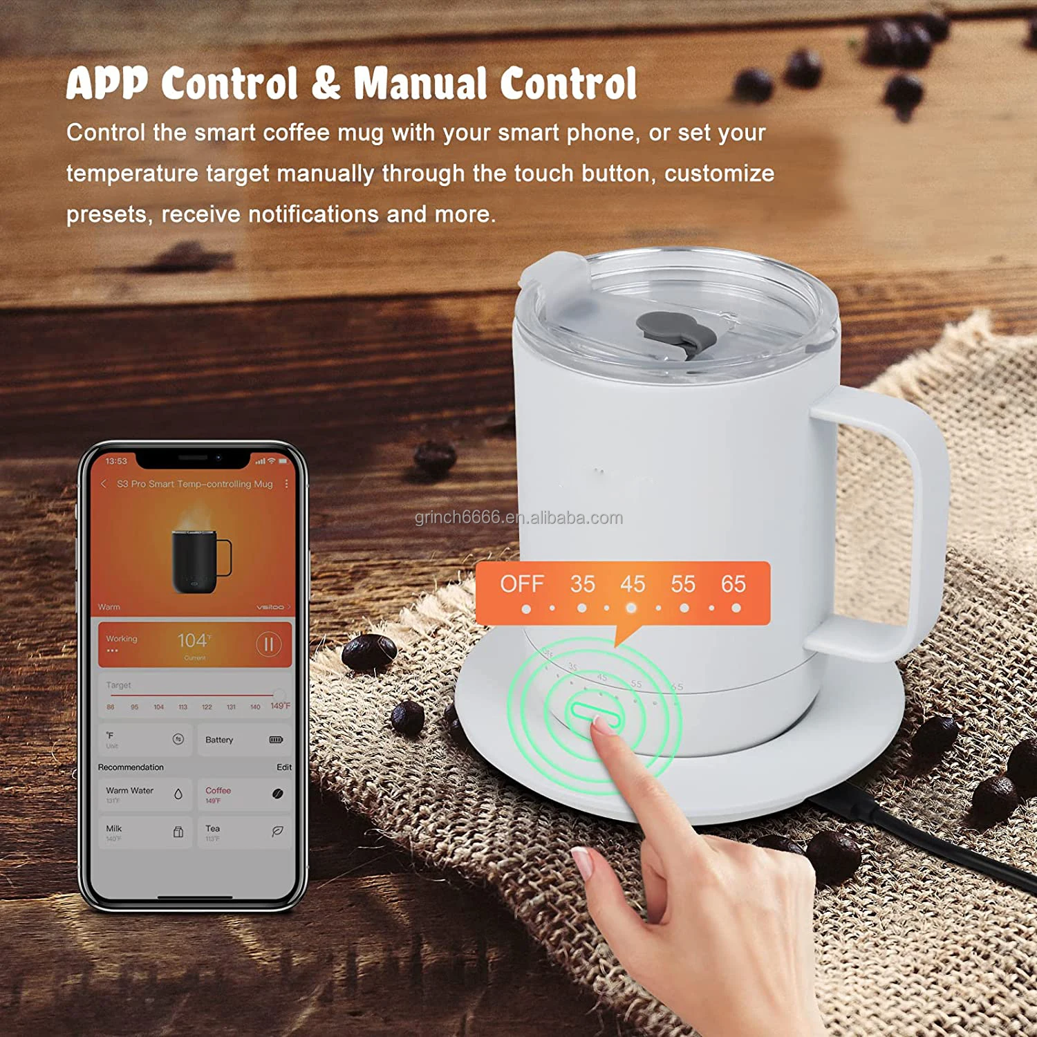 14 Oz Smart Temperature Controller Coffee Mug - Keep Warm
