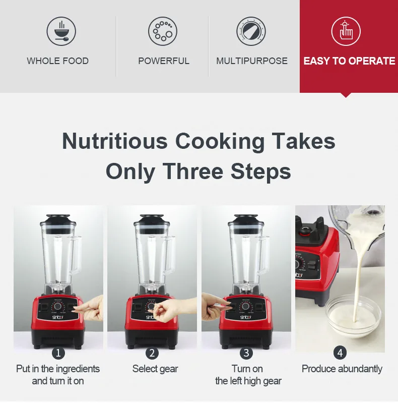 4500w Silver Crest Blender High Speed Juicer Mixer With Motor 9520/9525 ...