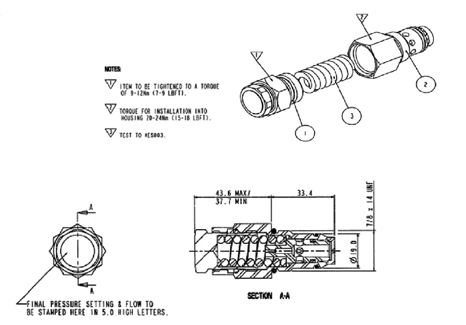 3469002003 Hydraulic Valve Parts for Control Valve KA18
