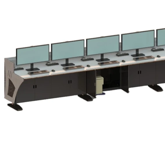 High Quality Customize Shaped Work Station Desk Control Room Console Combined Table Desk Command ...