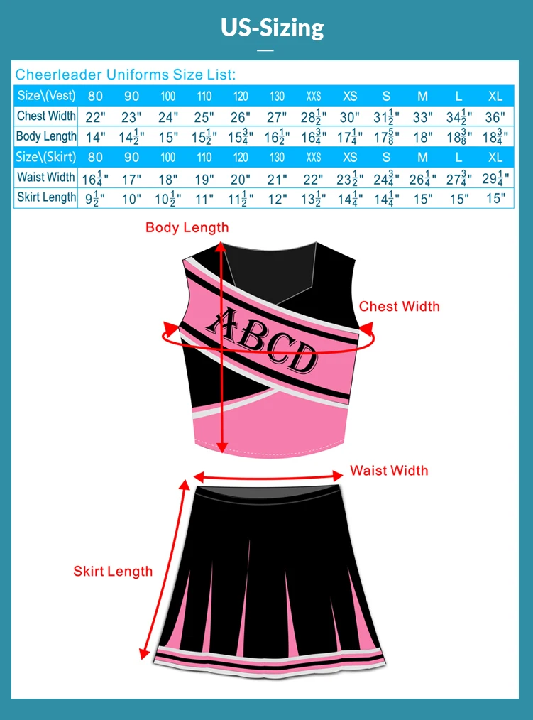 Design Your Own Cheerleading Uniform Cheerleading Girls Tops And Skirts ...