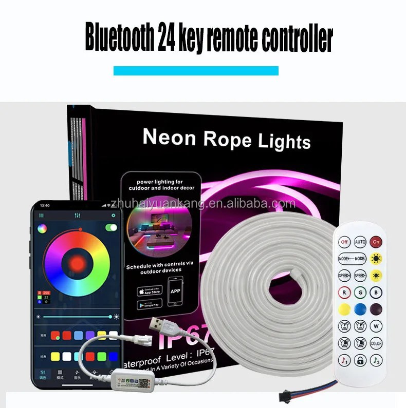 Wholesale Custom Waterproof IP67 RGB Strip Light Flexible Soft Silicone ...