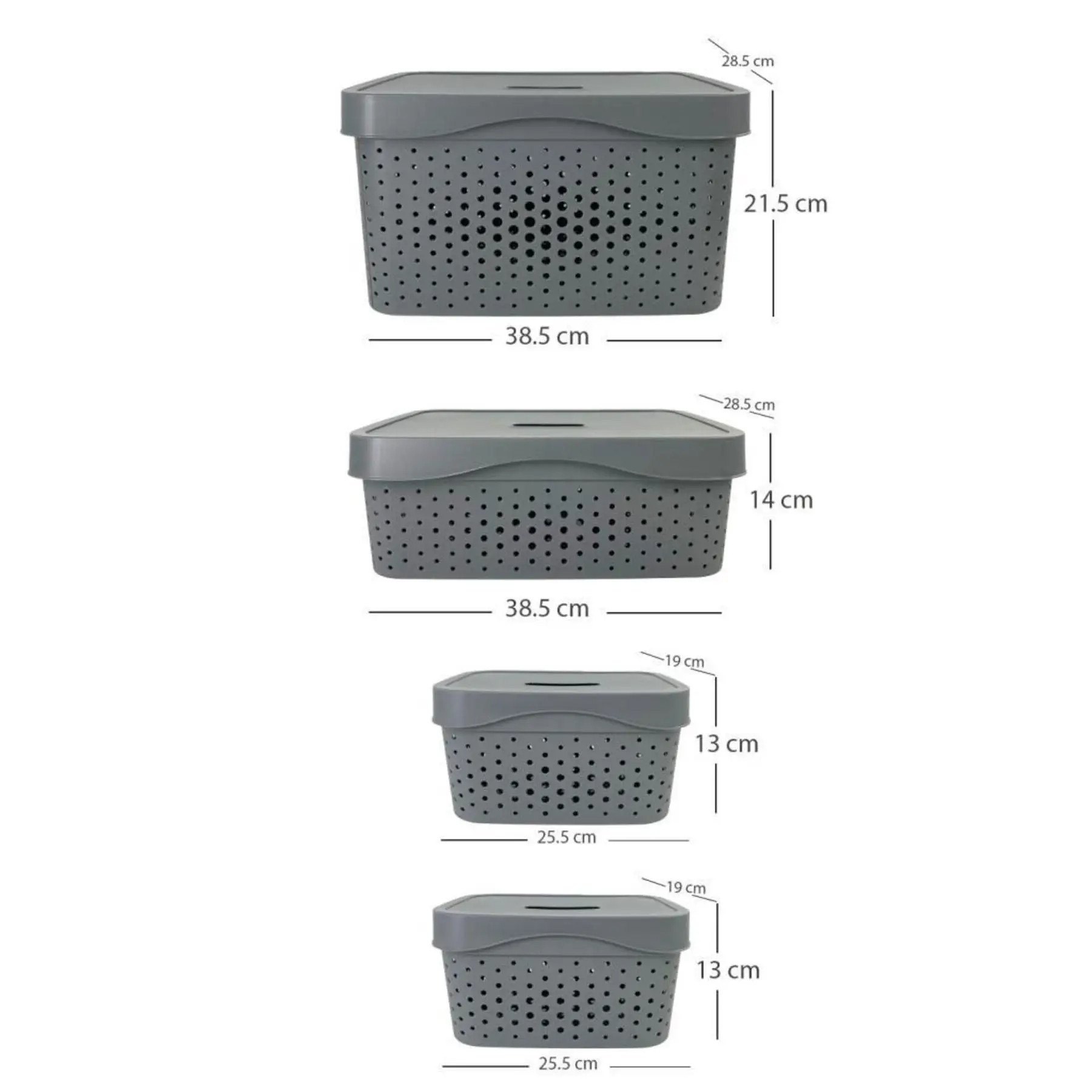 Multi-purpose Organizer Box 4 Pieces Gray - Tm.01.ph0533 - Buy Gray ...