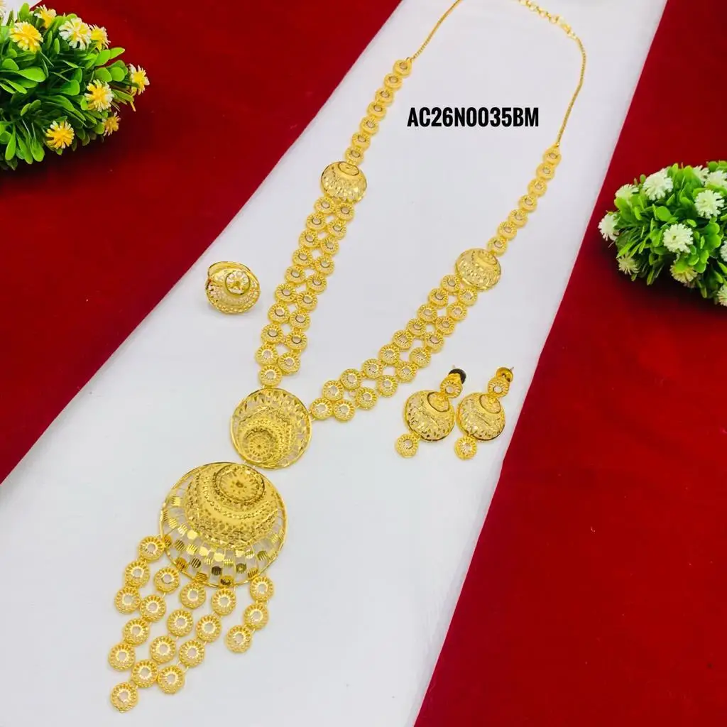 New 24k Gold Plated Necklace Jewelry Design Women's Fashion - Buy ...