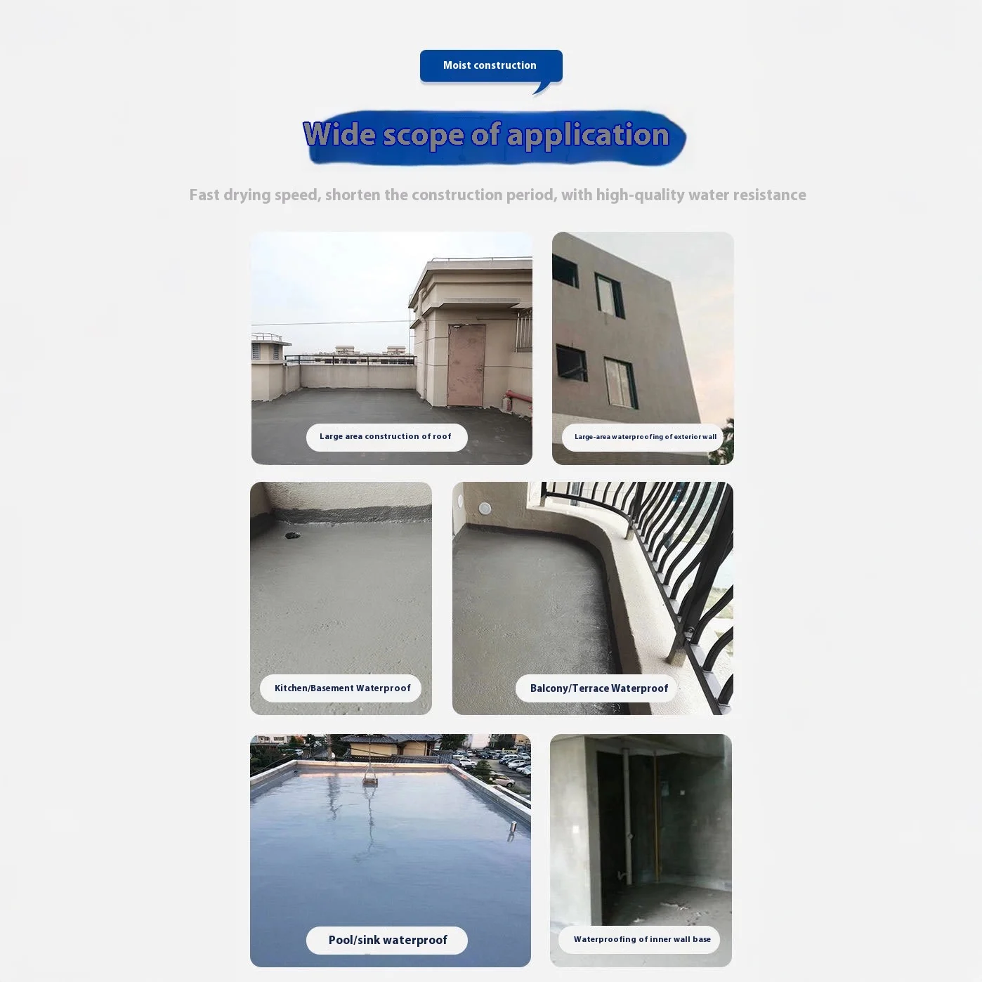 Factory JS Two-Component Cementitious Polymer Waterproofing Coating ...