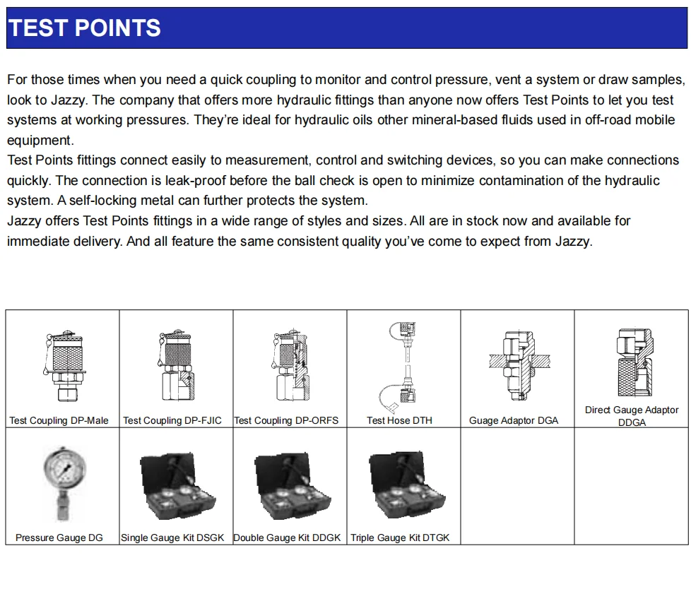 Jazzy Testing Coupling Adapter For Hydraulic System Test Coupling Dp ...